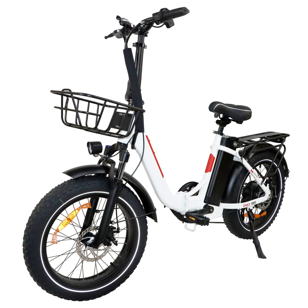 BAOLUJIE DZ2030 Electric Bike 500W Motor 48V 13AH 40km/h Speed - White