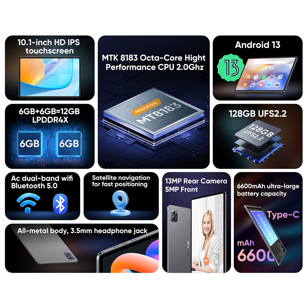 N-one NPad Q 10.1'' Tablet MTK8183 Octa-Core CPU