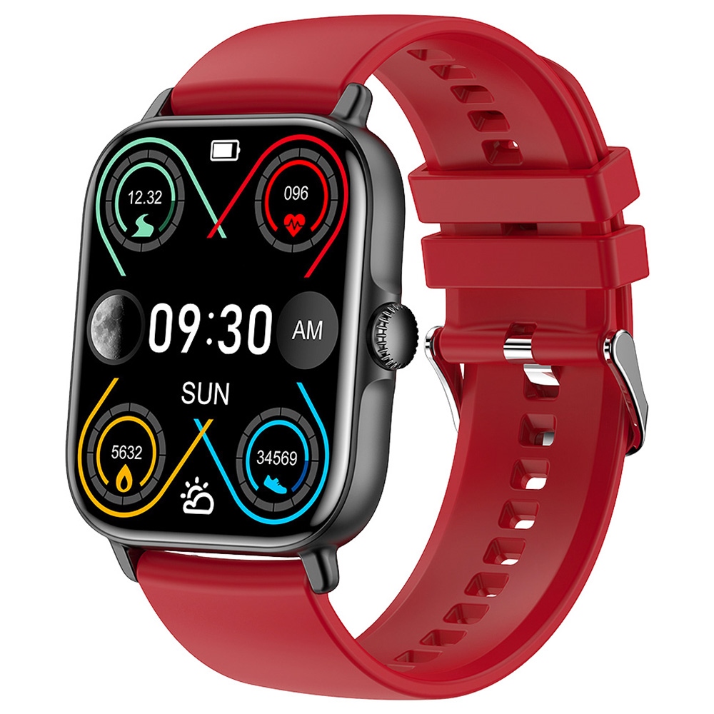 T12 Smartwatch Heart Rate Sleep Monitoring - Red