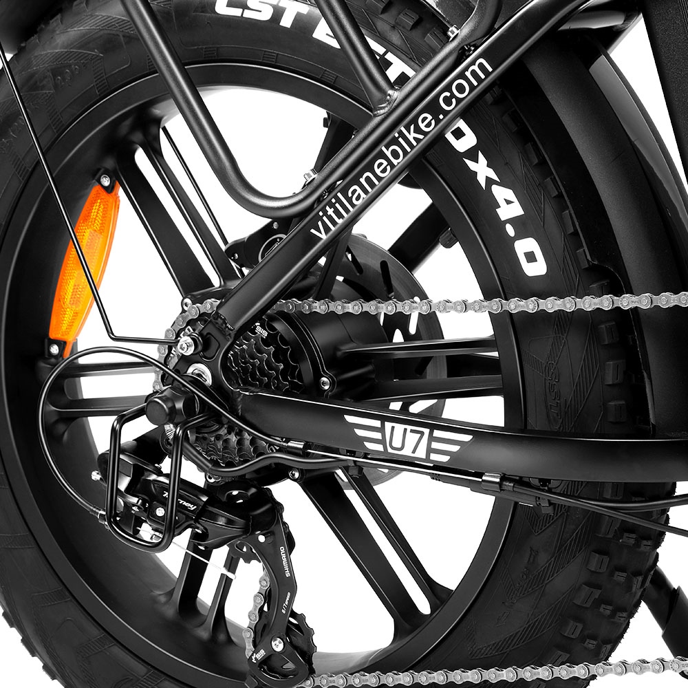 Vitilan U7 2.0 Foldable Electric Bike - Black