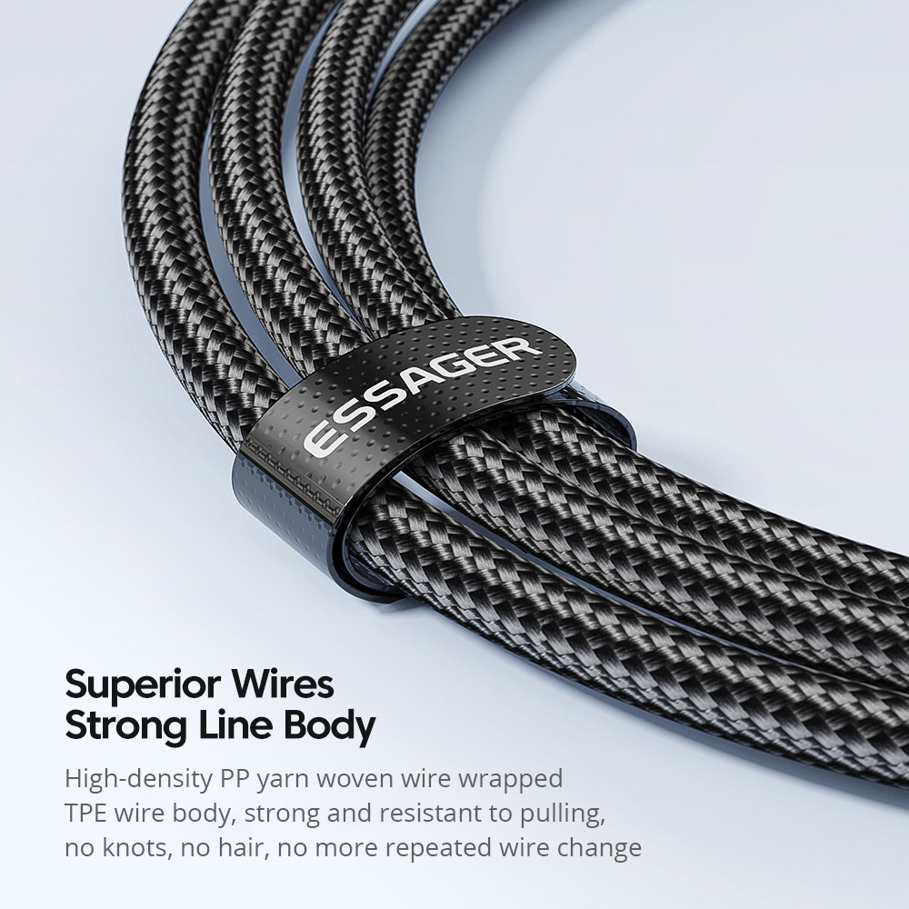 ESSAGER 100W Type-C to Type-C Data Cable 2m