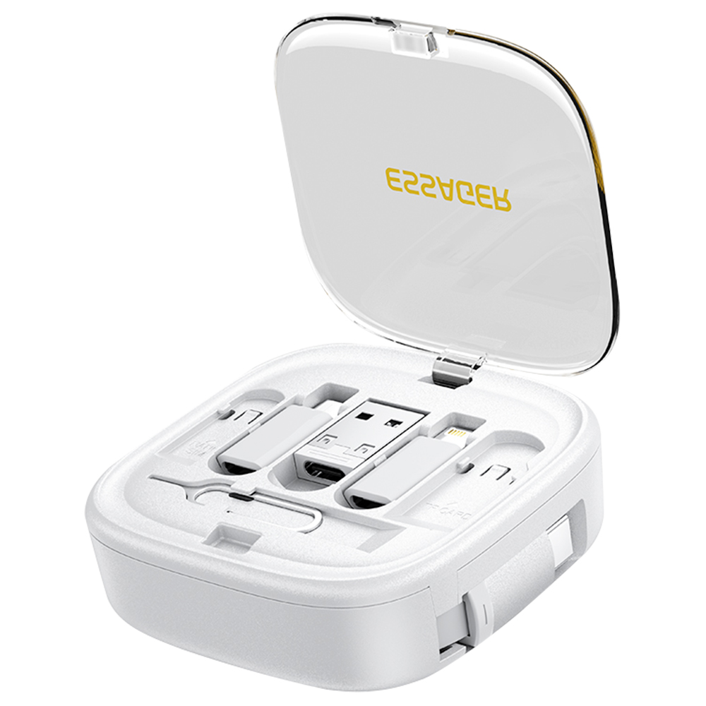 ESSAGER Type-C To Type-C Data Cable with Storage Box White