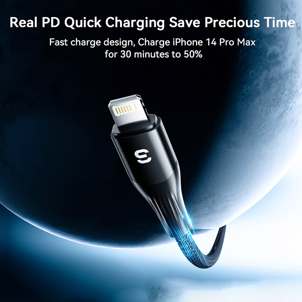 ESSAGER PD29W Fast Charging Data Cable 2m Black