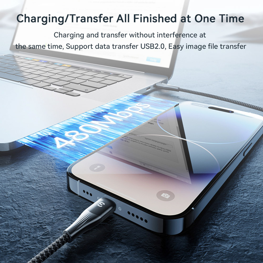 ESSAGER PD29W Fast Charging Data Cable 2m Black