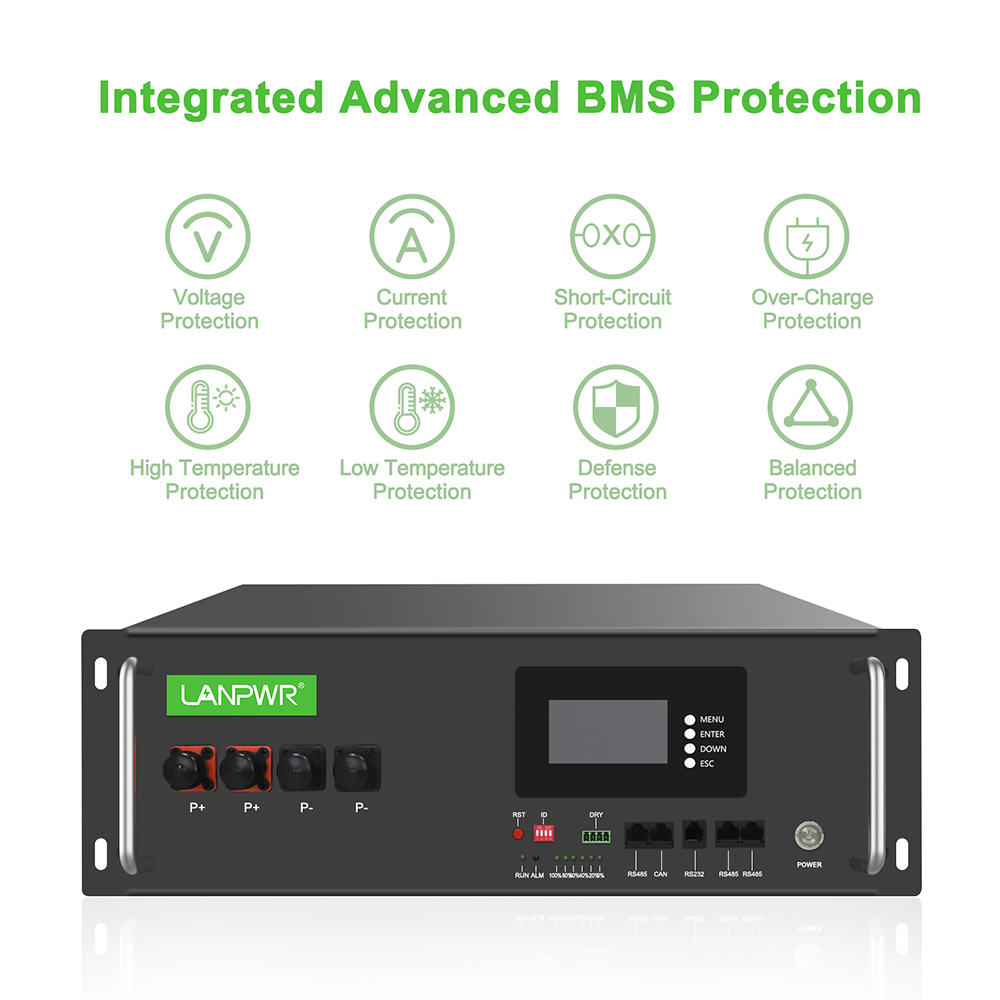 LANPWR 51.2V 100Ah Rack-Mount LiFePO4 Battery