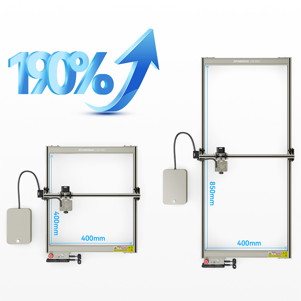 Atomstack Maker S30 Pro Y Axis Extension Kit 400x850mm