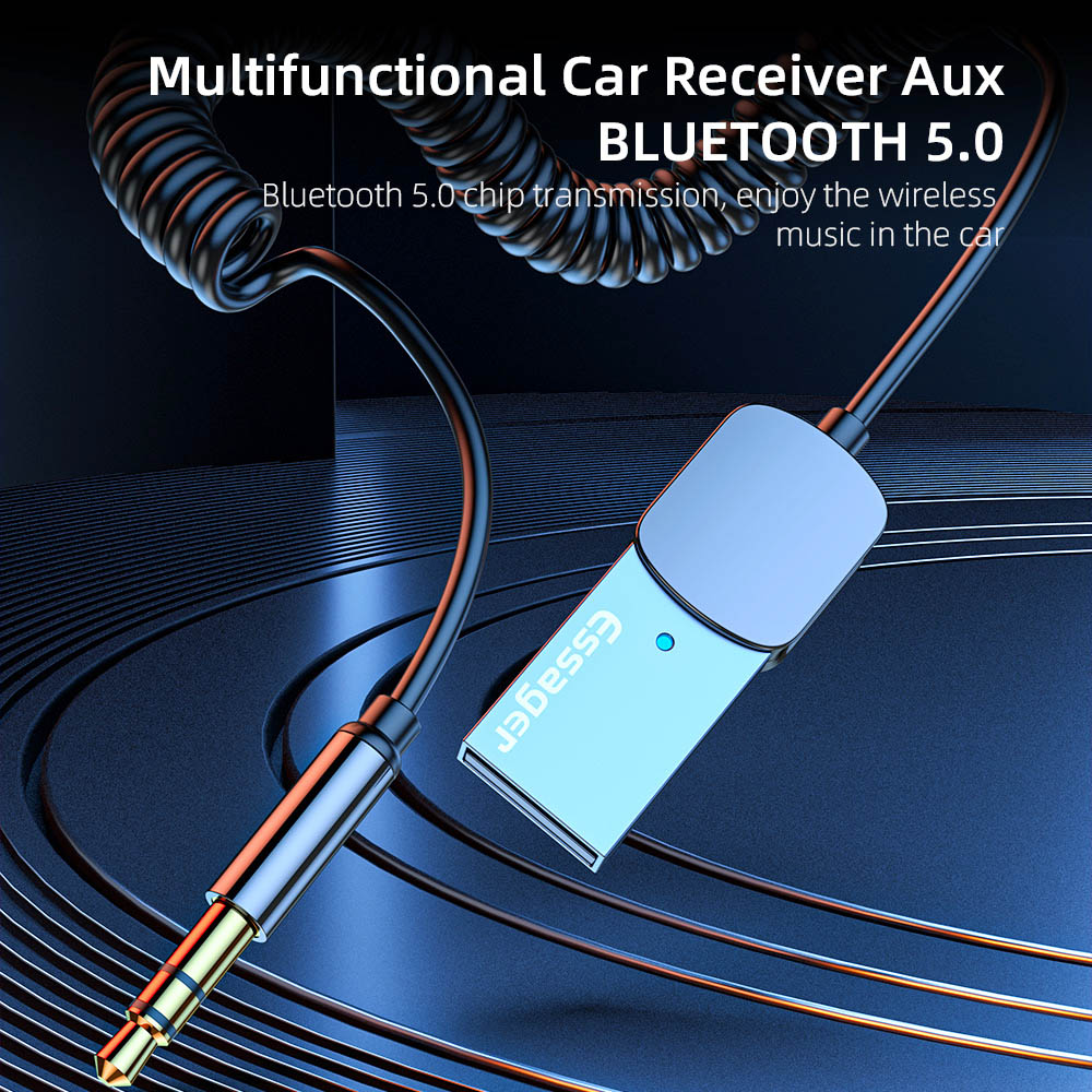 ESSAGER Bluetooth 5.0 Aux Adapter for Car