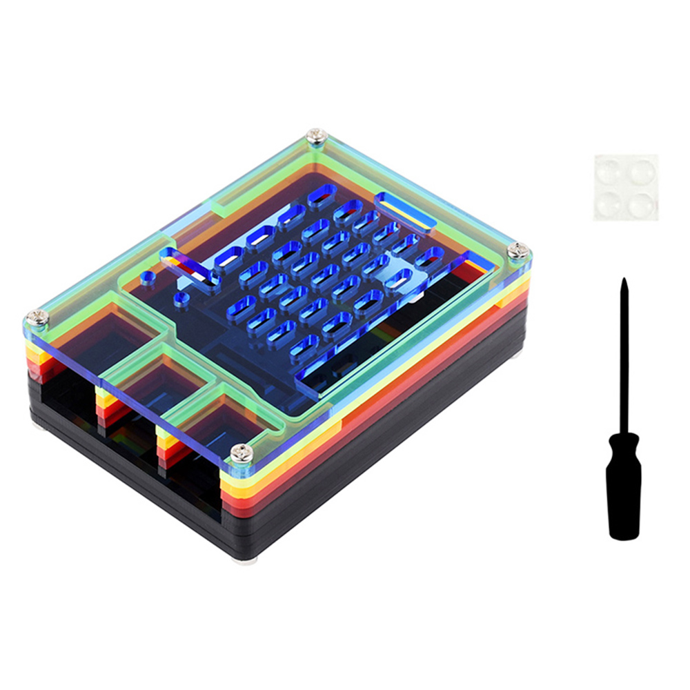 Rainbow Acrylic Case for Raspberry Pi 5