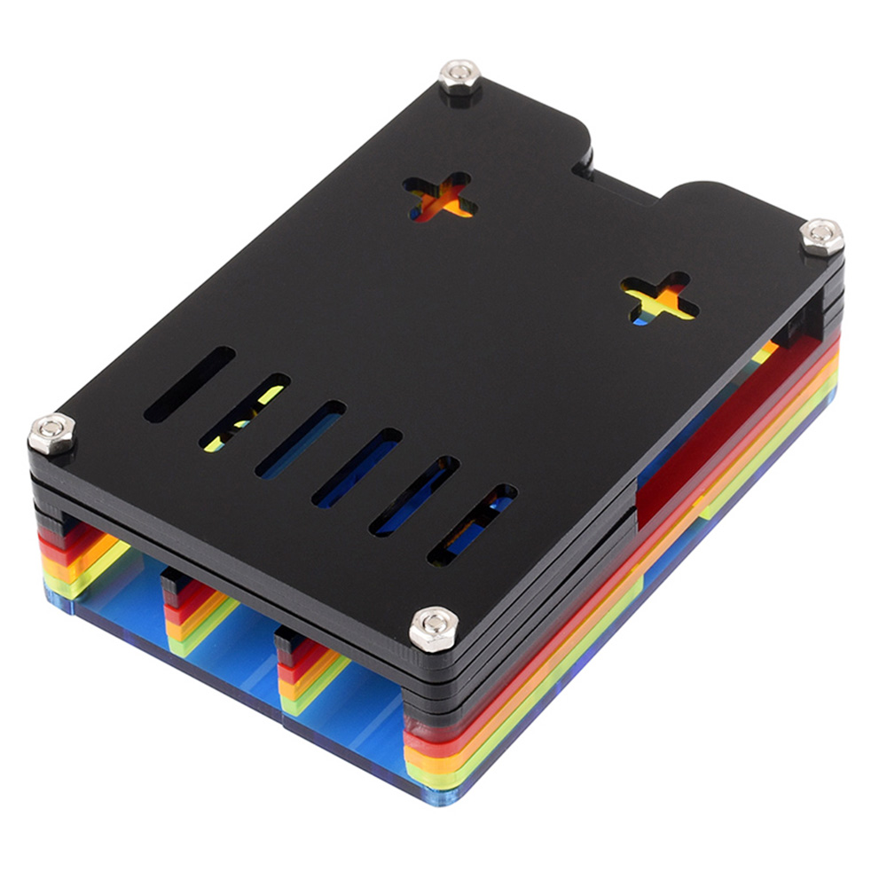 Rainbow Acrylic Case for Raspberry Pi 5