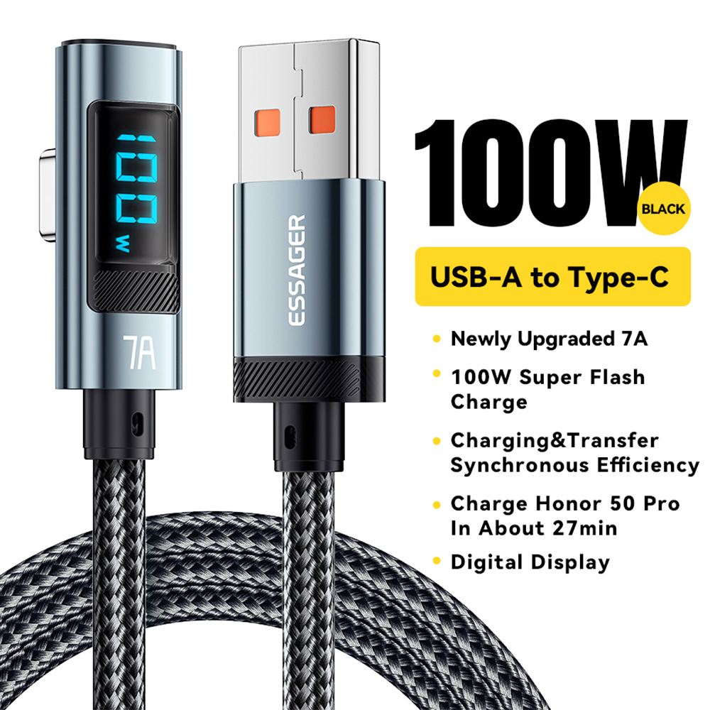 ESSAGER 100W 7A Digital Display Data Cable 1m