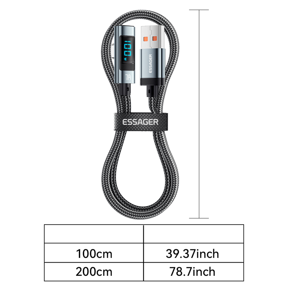 ESSAGER 100W 7A Digital Display Data Cable 2m