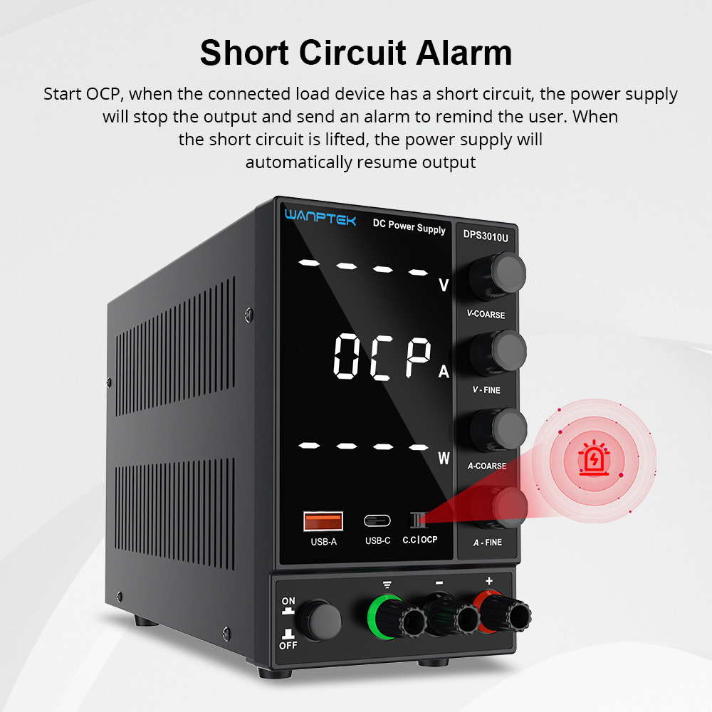 WANPTEK DPS3010U DC Power Supply Black UK Plug