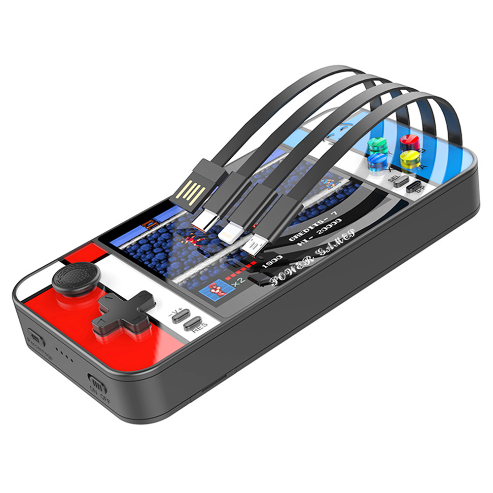 D41 2-in-1 Handheld Game Console - Black+Red+Blue