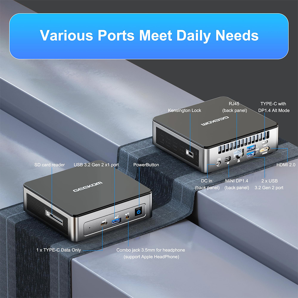 GEEKOM Air12 Intel Alder Lake N100 Mini PC
