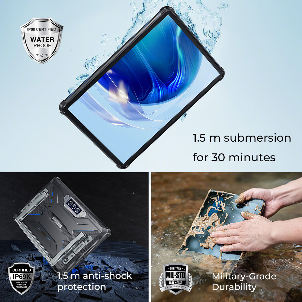 OUKITEL RT7 4G Titan Rugged Tablet - Blue