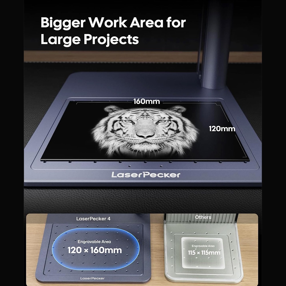 LaserPecker LP4 Laser Engraver,10W Diode + 2W IR Laser