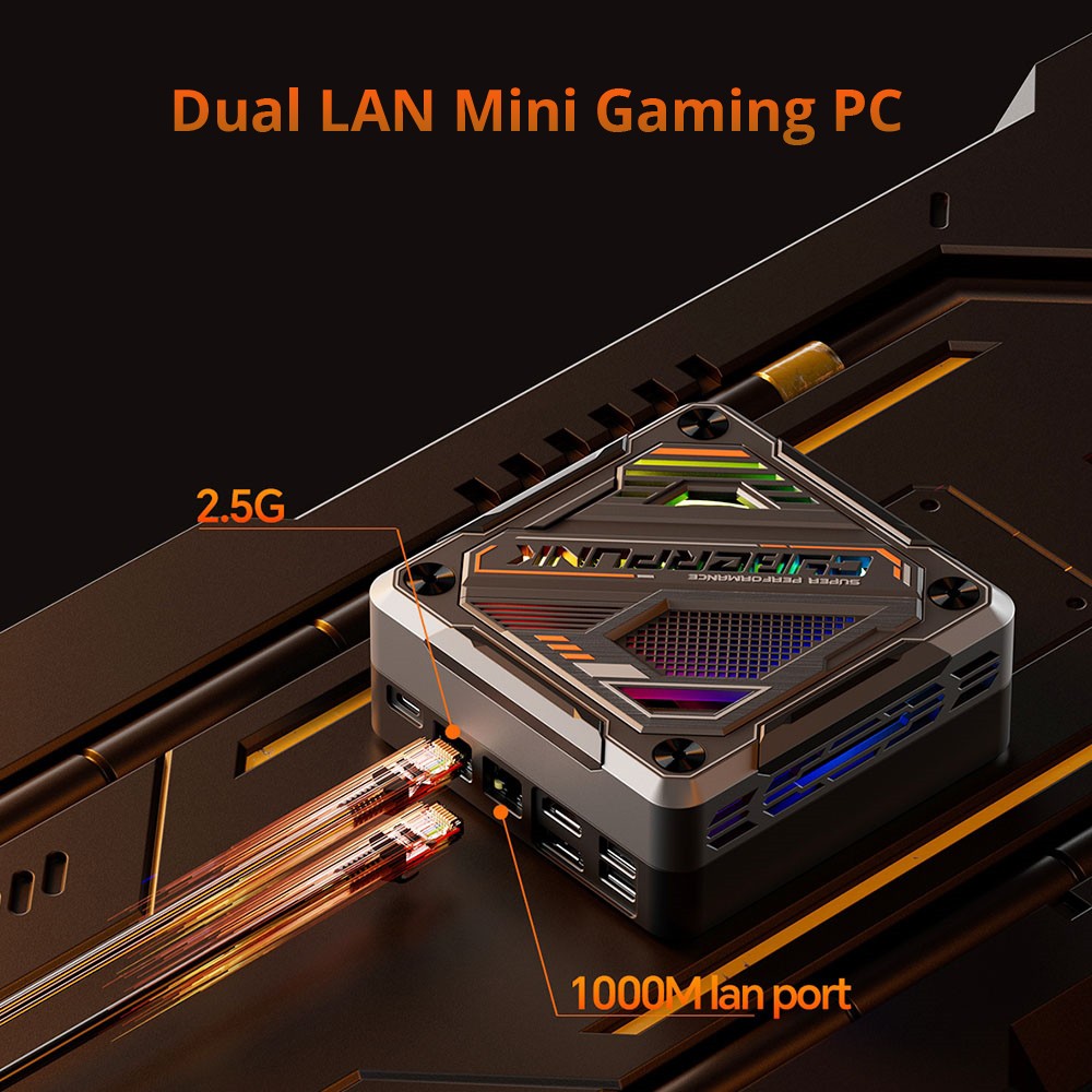 AOOSTAR MN78 Mini PC 32GB DDR5 RAM 1TB M.2 SSD - Black, EU