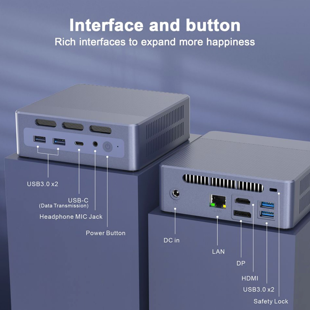 GXMO N95 Mini PC 8GB+256GB - US Plug