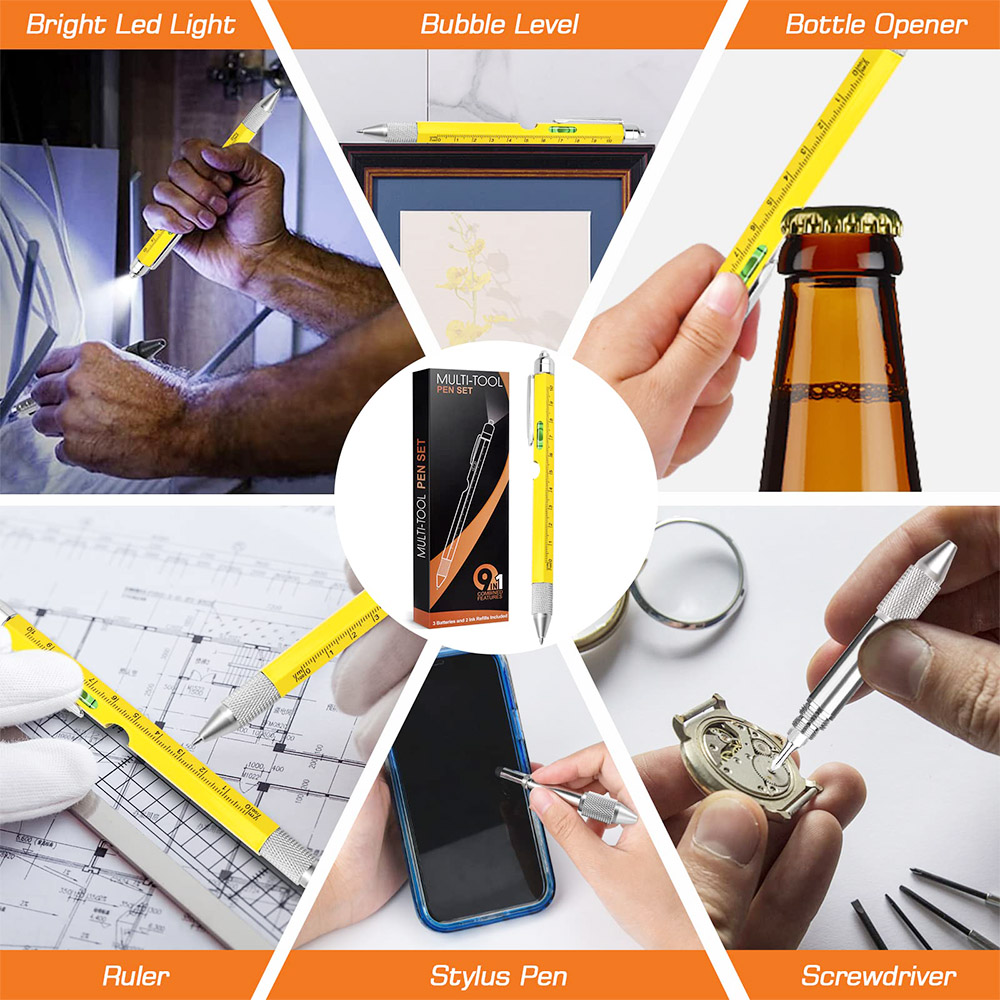 HMP P248 9-in-1 Multi-Tool Pen Black