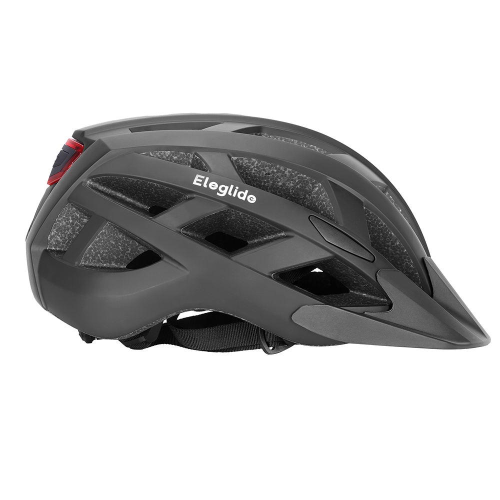 Bike Cycling Helmet with LED Light - Black