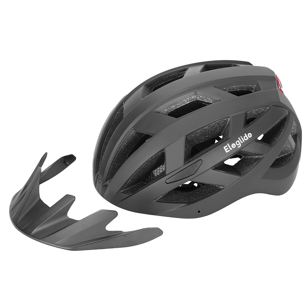 Bike Cycling Helmet with LED Light - Black