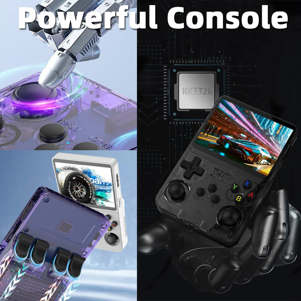 R36S Retro Gaming Console 64GB 10000 Games 20 Emulators White