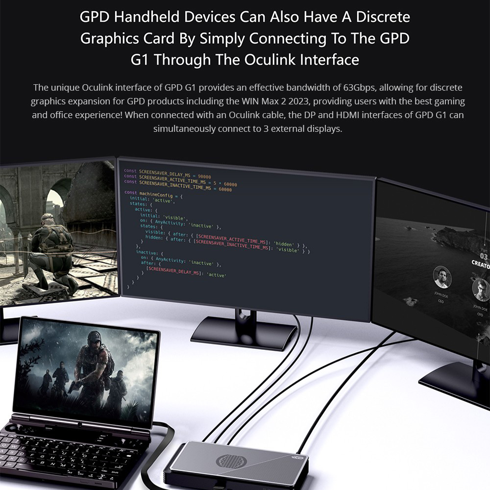 GPD G1 Graphics Card Expansion Dock - EU Plug