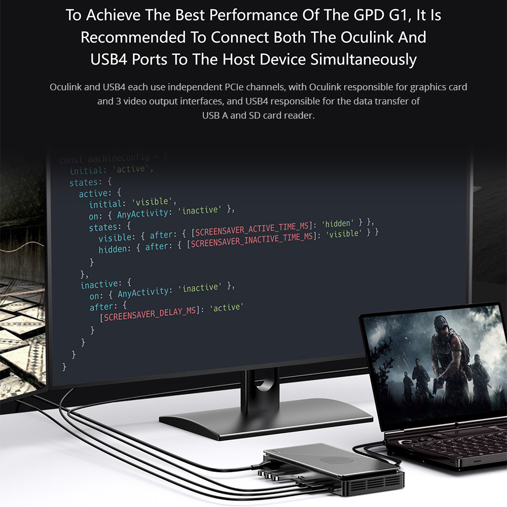 GPD G1 Graphics Card Expansion Dock - EU Plug