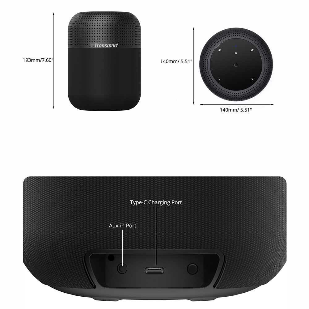 Tronsmart Element T6 Max 60W Wireless NFC Speaker Black