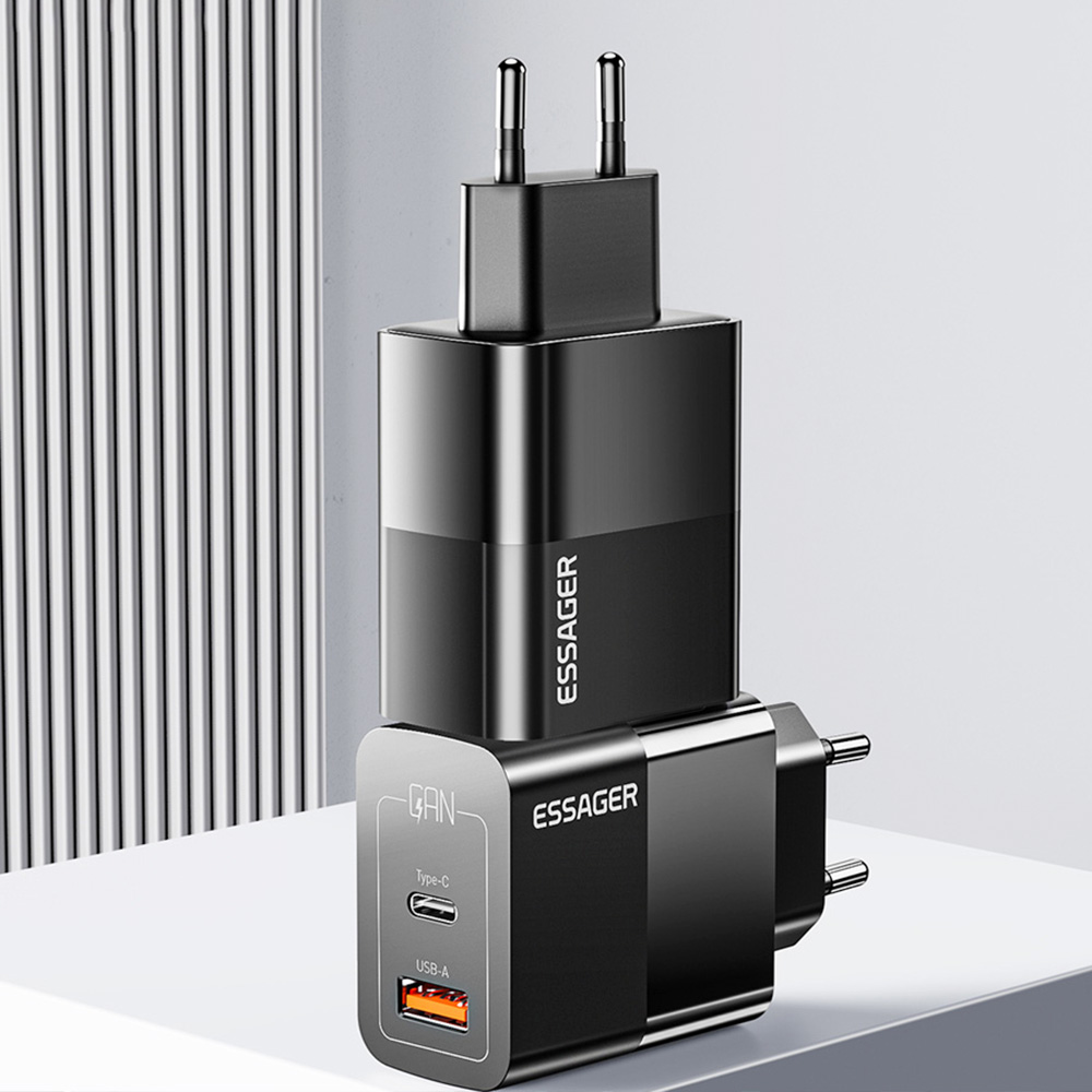 ESSAGER 33W GaN USB C Charger White EU Plug