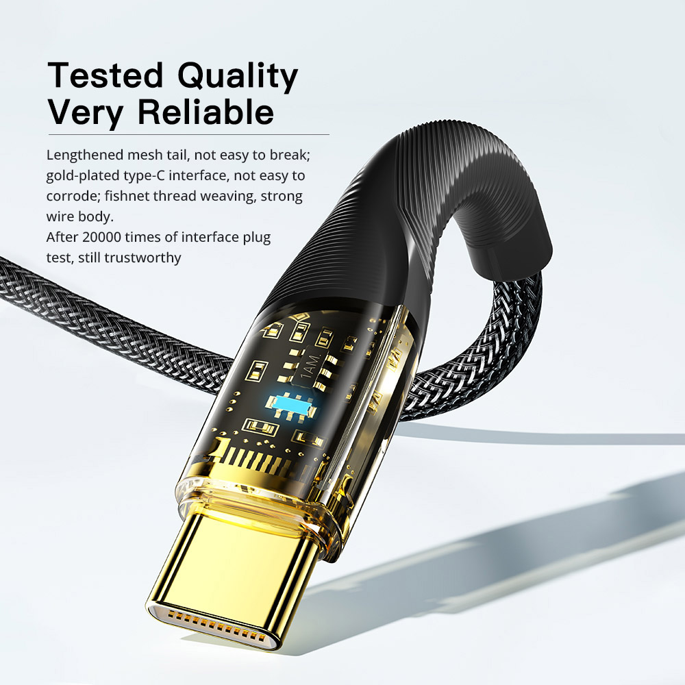 ESSAGER PD 100W Type C to Type C Charging Cable 1m