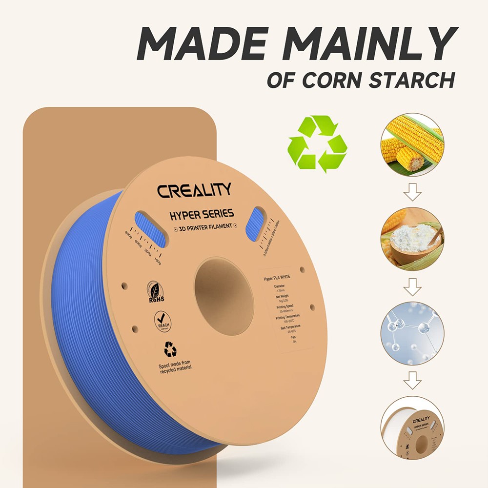 Creality Hyper PLA 3D Printing Filament 1.75mm 1KG Blue | Poland