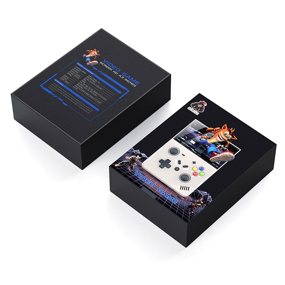 M18 R43 Pro Handheld Game Console 4GB+64GB Transparent Black
