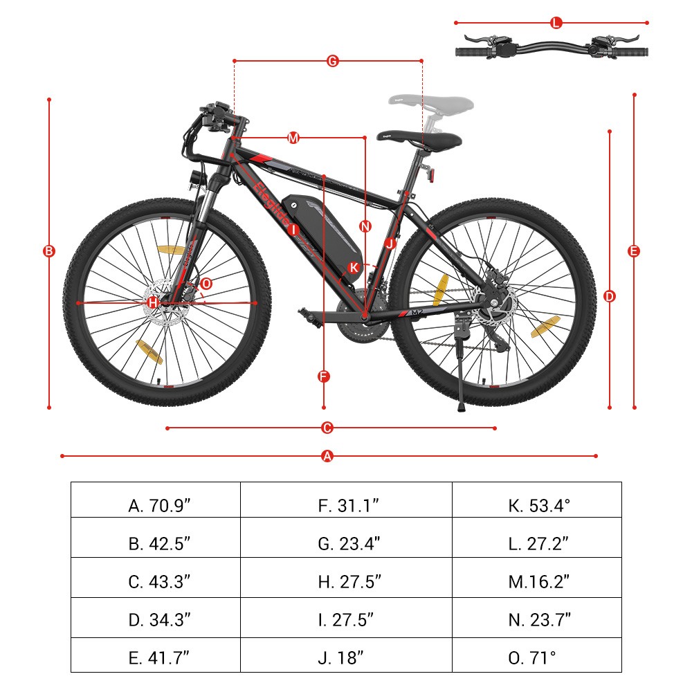 Eleglide Mopride 2 Electric Mountain Bike 27.5 inch Tire 36V 15AH 250W ...