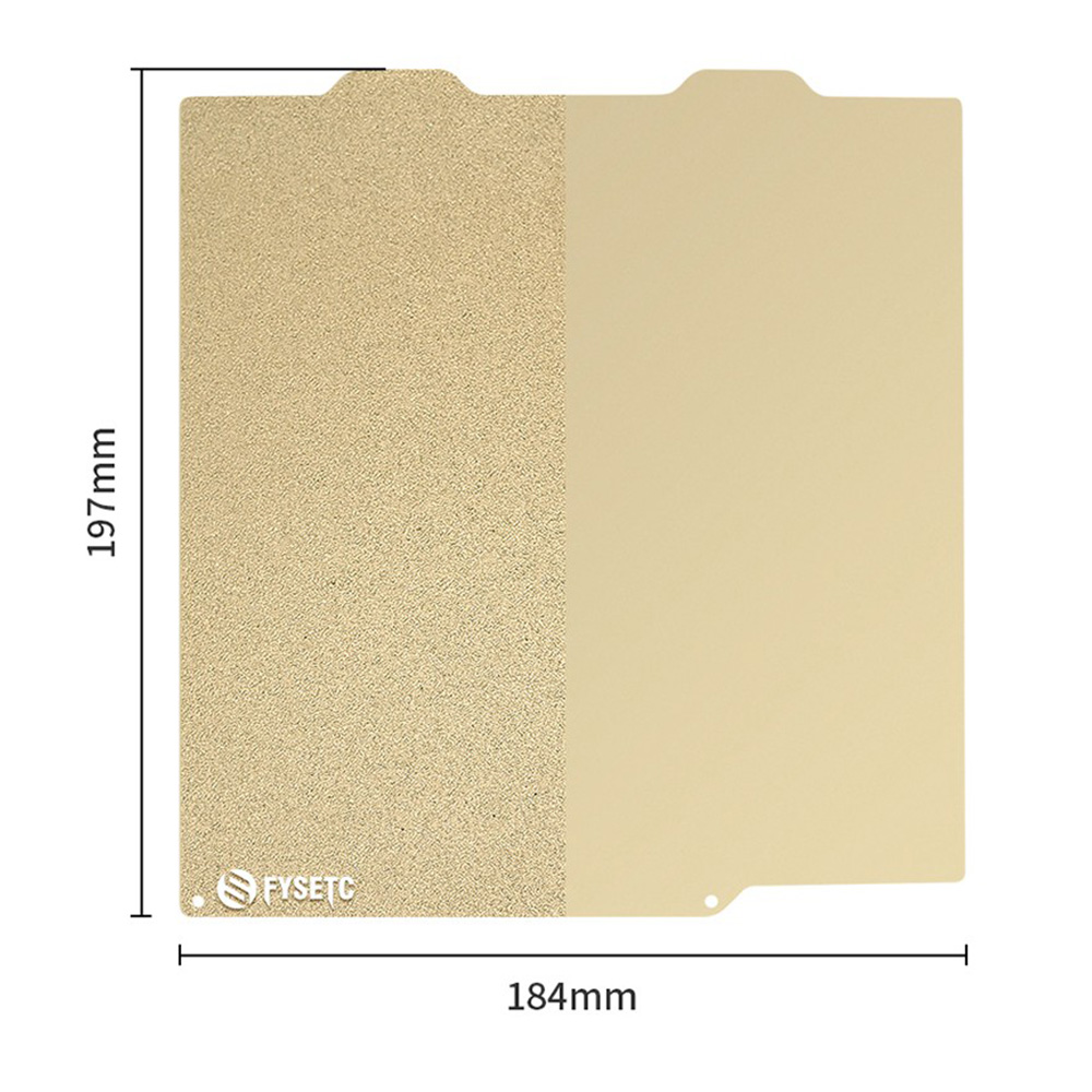 FYSETC 184x197mm Smooth Textured PEI Steel Build Plate