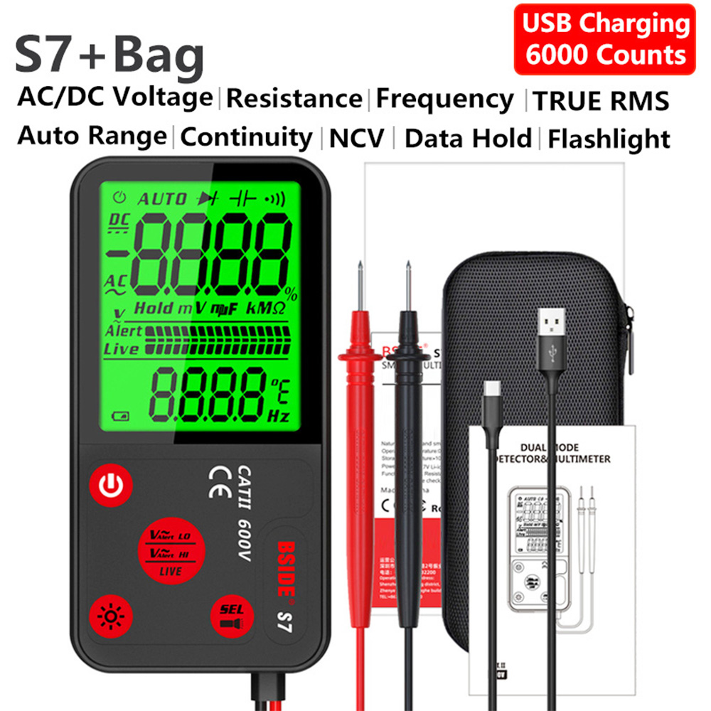 BSIDE S7 Smart Digital Multimeter Black with Bag