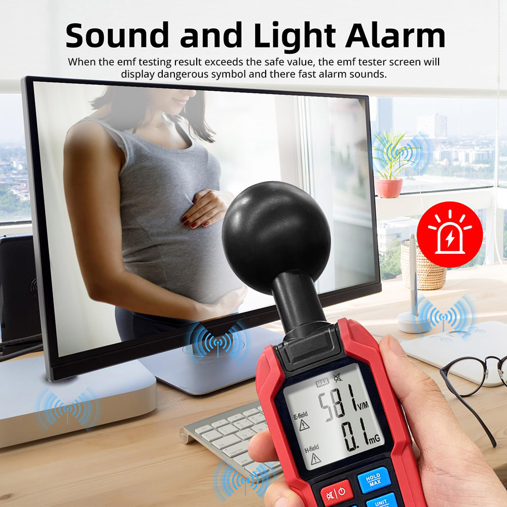 BSIDE K7 Electromagnetic Field Tester Red without Battery