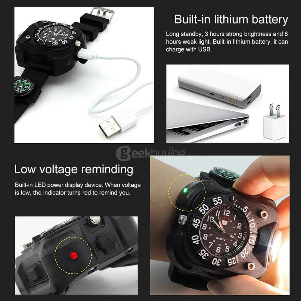 LED Light Wrist Strap Watch
