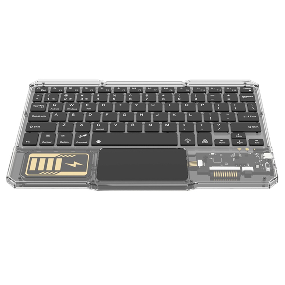 KB333 Transparent Wireless Bluetooth Keyboard Blue