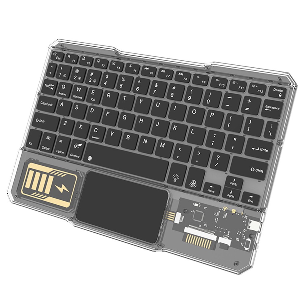 KB333 Transparent Wireless Bluetooth Keyboard Pink