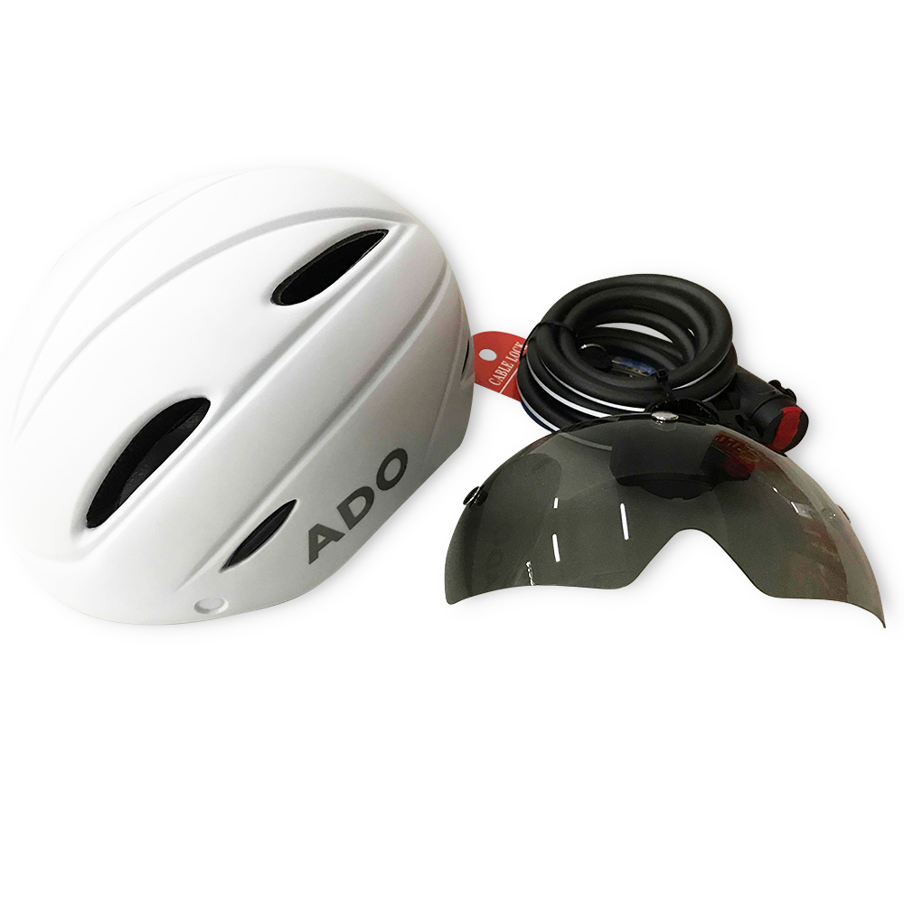 Electric Bike Helmet + Cable Lock