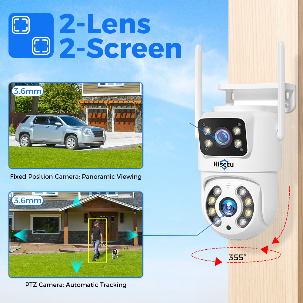 Hiseeu 4K 6MP Outdoor WiFi Camera