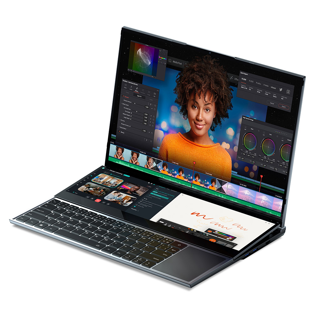 N-one NBook Fly Laptop 16in+14in Dual Screen 16GB DDR4 1TB SSD