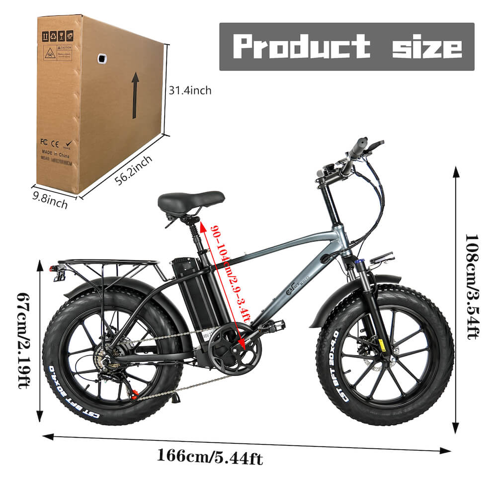 CMACEWHEEL T20 Electric Bike 750W Motor 48V 17Ah 45km/h Speed Black