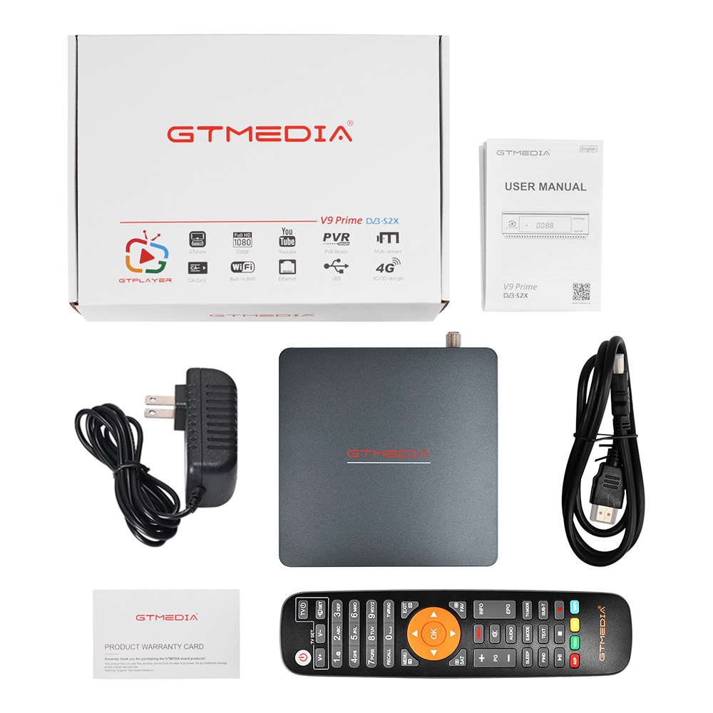 GTMEDIA V9 Prime Satellite Receiver US Plug