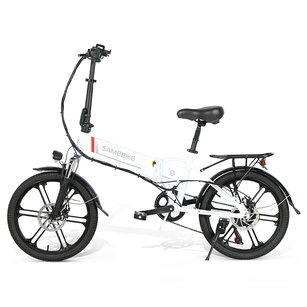 SAMEBIKE 20LVXD30-II Folding Electric Moped Bike White