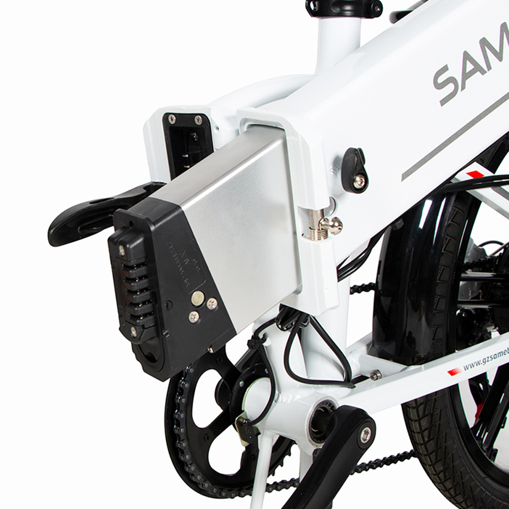 SAMEBIKE 20LVXD30-II Folding Electric Moped Bike White
