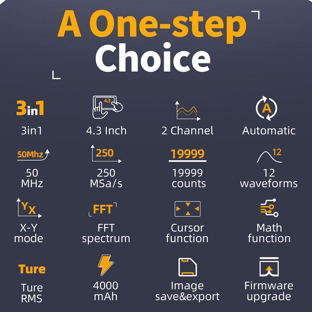 FNIRSI 2C53P Digital Oscilloscope Multimeter Blue