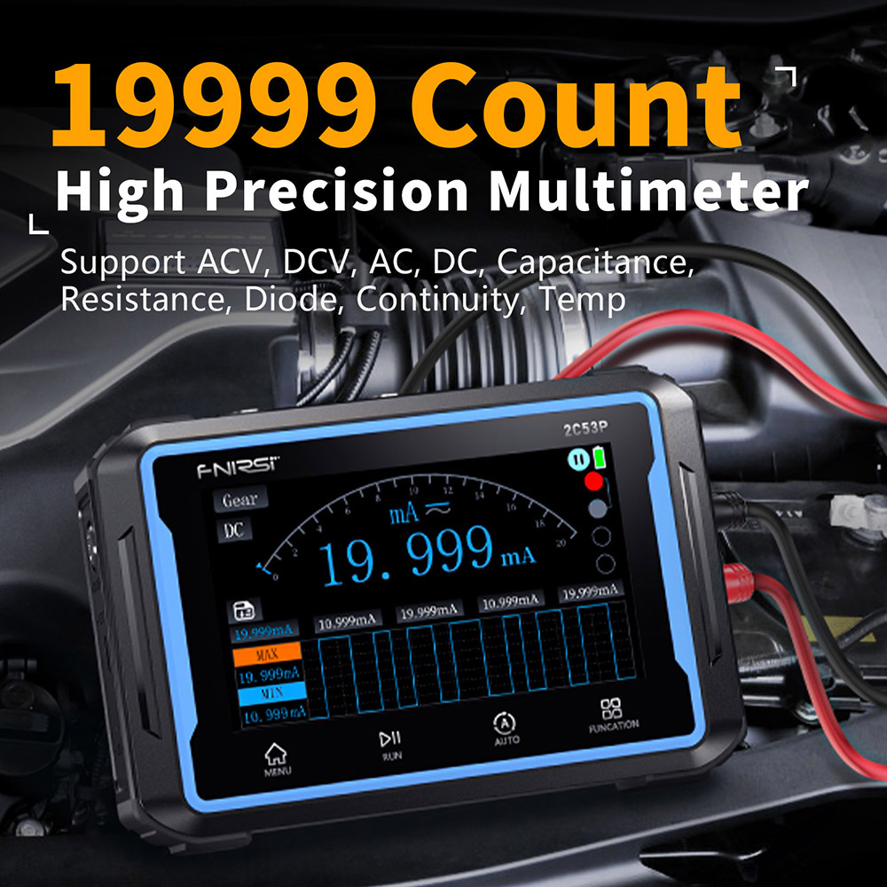 FNIRSI 2C53P Digital Oscilloscope Multimeter Blue