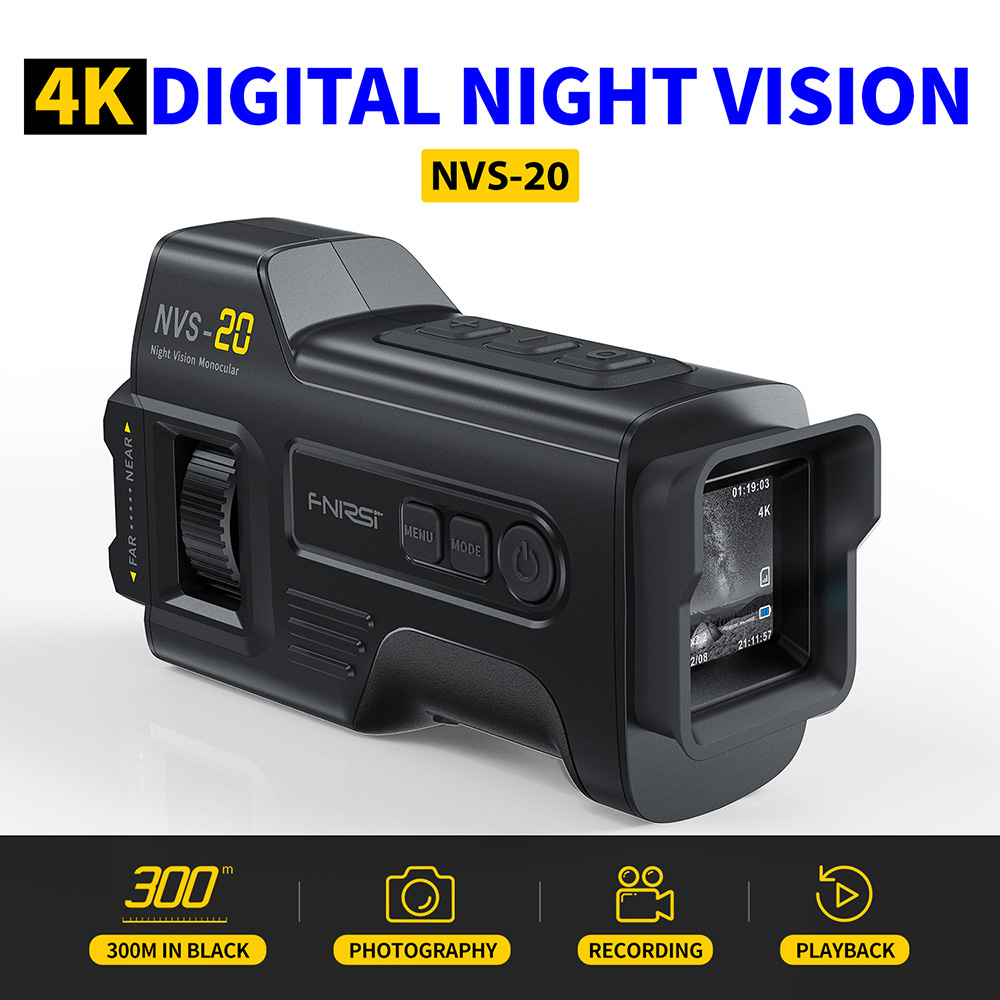 FNIRSI NVS-20 4K Digital Night Vision Monocular Black